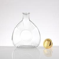 China Super Flint Glass Bottle for Vodka Brandy Whisky Rum Hot Stamping Transparent Design for sale