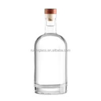 China Aluminum Plastic PP Collar Material Bar Transparent Liquor Wine Whiskey Glass Bottles for sale