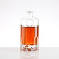 China Hot Stamping 50ml Empty Wine Glass Bottles with Seal Glass Lid Mini Brandy Square for sale