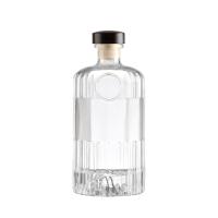 China Hot Stamping 50ml Empty Wine Glass Bottles with Seal Glass Lid Mini Brandy Square for sale