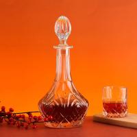 China 375ml 500ml 750ml Clear Round Glass Empty Whiskey Bottles for Beverage Packaging for sale