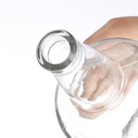 China 100ml 375ml 500ml 750ml Liquor Glass Bottle for Vodka Gin Whiskey Rum with Cork for sale