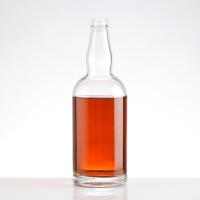China Super Flint Glass Custom Embossed Metal Label Bottle for Liquor Drink 500ml 700ml 750ml 1000ml for sale