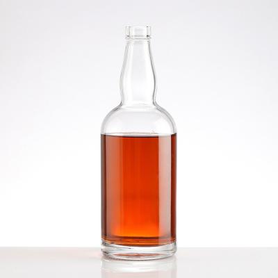 China Super Flint Glass Custom Embossed Metal Label Bottle for Liquor Drink 500ml 700ml 750ml 1000ml for sale
