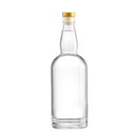 China Super Flint Glass Custom Embossed Metal Label Bottle for Liquor Drink 500ml 700ml 750ml 1000ml for sale