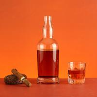 China Transparent High Flint Glass Bottle 60ml 750ml 1000ml with Aluminum Plastic PP Collar for sale
