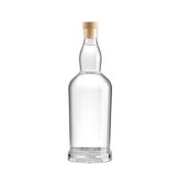 China Transparent High Flint Glass Bottle 60ml 750ml 1000ml with Aluminum Plastic PP Collar for sale