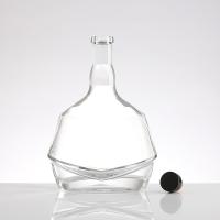 China end Unique Shaped Clear 500ml 700ml 750ml Whisky Glass Bottle for Beverage Industry for sale
