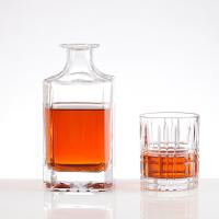 China Hot Stamping Whiskey Bottle with Cork Industrial Beverage Square Glass Cork Included for sale