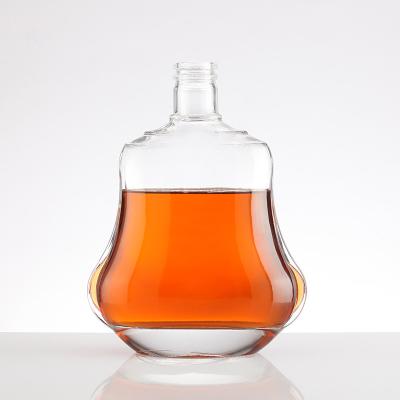 China Hot Stamping 700ml White Glass Bottle for Customized Design of Vodka Whisky Gin for sale