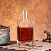 China 700ml 750ml Vodka Bottle for Custom Super Flint Material Liquor Brandy Glass Bottle for sale