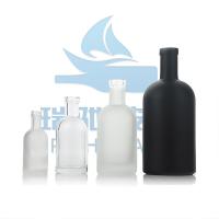 China 500ML 700ML 750ML 1000ML Glass Bottles for Vodka Whisky and Aluminum Plastic PP Collar for sale