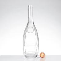 China Customized Shape Round Square Decal Logo Put Label 700ml 750ml Glass Bottle for Beverage for sale