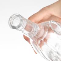 China Customized Shape Round Square Decal Logo Put Label 700ml 750ml Glass Bottle for Beverage for sale