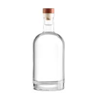 China 250ml 500ml Square Clear Empty Glass Bottles for Spirits Vodka Whiskey Rum Gin Embossed for sale