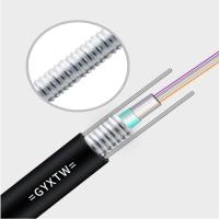 China Armored Outdoor Fiber Optic Cable 8.0mm 12 Core GYXTW Fiber Cable for sale