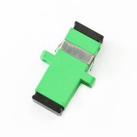 China SC APC Simplex Fiber Optic Adapter Coupler OS2 Single Mode With Flange for sale