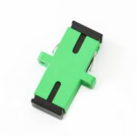 China SC APC Simplex Fiber Optic Adapter Coupler OS2 Single Mode With Flange for sale