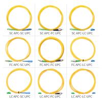 China Singlemode Simplex OS2 LC SC FC ST APC UPC Fiber Optic Patch Cord for sale