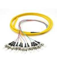 China 12 Core 0.9mm Cable Fiber Optic Pigtail APC Upc FC St Connector Optical Bunch Pigtails for sale