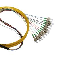 China 12 Core 0.9mm Cable Fiber Optic Pigtail APC Upc FC St Connector Optical Bunch Pigtails for sale
