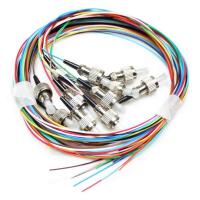 China 12 Cores Fiber Optic Pigtail Sc LC Sm APC Om3 Om4 Color Coded Multimode Fiber Pigtail for sale