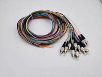 China 12 Cores Fiber Optic Pigtail Sc LC Sm APC Om3 Om4 Color Coded Multimode Fiber Pigtail for sale