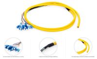 China Sc LC FC St MTRJ Connectors Fiber Optic Pigtail 12 Core Indoor FTTH Optical Pigtail for sale