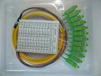 China 12 Core Fiber Optic Pigtail Sc APC Upc Fiber Simplex Pigtail Unjacketed Color Coded for sale