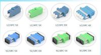 China Quad Single Mode Fiber Optic Adapter LC APC To LC APC Fiber Flange Sc Connector for sale