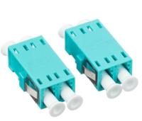 China Blue Plastic Fiber Optic Adapter LC/Upc Duplex Om3 Single Mode Fiber Adapter for sale