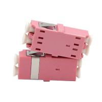 China LC Upc To LC Upc Duplex Om4 Fiber Optic Adapter With Flange For FTTH Communication for sale