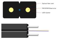 China LSZH Singlemode Multi Mode FTTH Drop Cable Steel Wire Flat Drop Cable for sale