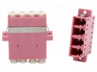China Om4 Fiber Optic Adapter LC Upc To LC Upc Quad Adapter With Flange for sale