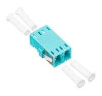 China LC Upc To LC Upc Duplex Om3 adapter Plastic Standard Or Hybrid Fiber Optic Connector Adapter for sale