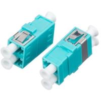 China LC Upc To LC Upc Duplex Om3 adapter Plastic Standard Or Hybrid Fiber Optic Connector Adapter for sale