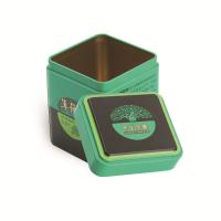 China Wholesale Custom Square Tea Sugar Coffee Canisters Food Tea Packaging Metal Tin Can Box Coffee Spice Black Square Tin for sale