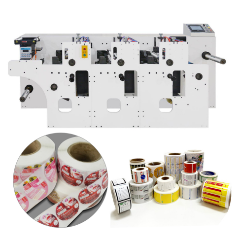 UV High Speed Flexo Printing Machine 210mm For Paper Rolls 1/6 4 colors offset flexo non woven Kraft paper printer rice 1