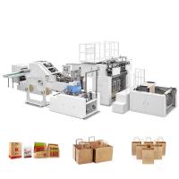 China Productionspeed 30-80 Bags per minute Paper Bag Manufacturing Machine featuring CMYK Flexo Printer ideal for custom printing needs for sale