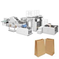 China Productionspeed 30-80 Bags per minute Paper Bag Manufacturing Machine featuring CMYK Flexo Printer ideal for custom printing needs for sale
