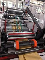 China Bag Sealing And Cutting Machine Kraft Paper Bag Making Machine With 420 To 600 Mm Bag Width And 400 Mesh Ceramic Printing Roller for sale