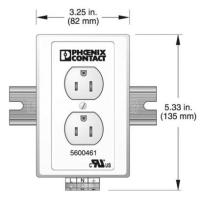China 5600461 Phoenix Rail Mounted Dual Power Outlet EM-DUO 120/15 Socket PLC Product for sale