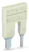 China WAGO TOPJOB Rail Mounted Terminal Blocks Continuous Jumper 2/3/4/5/10 Pins Insulation Light Gray for sale