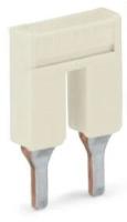 China WAGO TOPJOB Rail Mounted Terminal Blocks Continuous Jumper 2/3/4/5/10 Pins Insulation Light Gray for sale