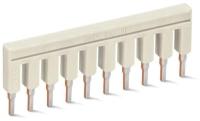 China WAGO TOPJOB Rail Mounted Terminal Blocks Continuous Jumper 2/3/4/5/10 Pins Insulation Light Gray for sale