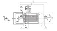 China 1LE1503-1CB63-4JB4-Z Siemens PLC Low-Voltage Motor 1LE15 Shaft Left for sale