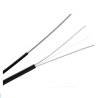 China GJYXFCH-1B6-SM 1000M 1 core 2mm*5mm FRP Steel wire Indoor Outdoor FTTH Optical Fiber Drop Cable with Messenger for sale