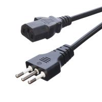 China Home Appliance Oxygen Free Bared Stranded Copper 3 Pin 16A Plug Power Cord C13 Connector Black Italia Standard Power Cord for sale