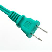 China Green 2 Pin Laptop Plug Power Cord Extension Cord with Insulation Protection Rated Voltage 125V for sale