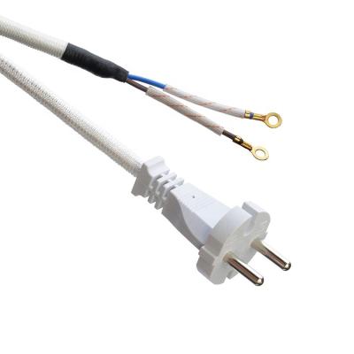China 10A/250V PSE 2Pin Plug Power Cord 4.8mm Terminal White SNI with Long-lasting Oxygen Free Bared Stranded Copper for sale
